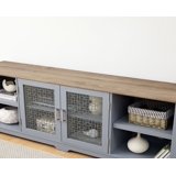 CKEASEAN Modern Entertainment Center with Fluted Glass Doors, 70 ...