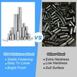 Uxcell 304 Stainless Steel Dowel Pin 3x6 mm (1/8" Dia) 100 Pcs Hardened ...