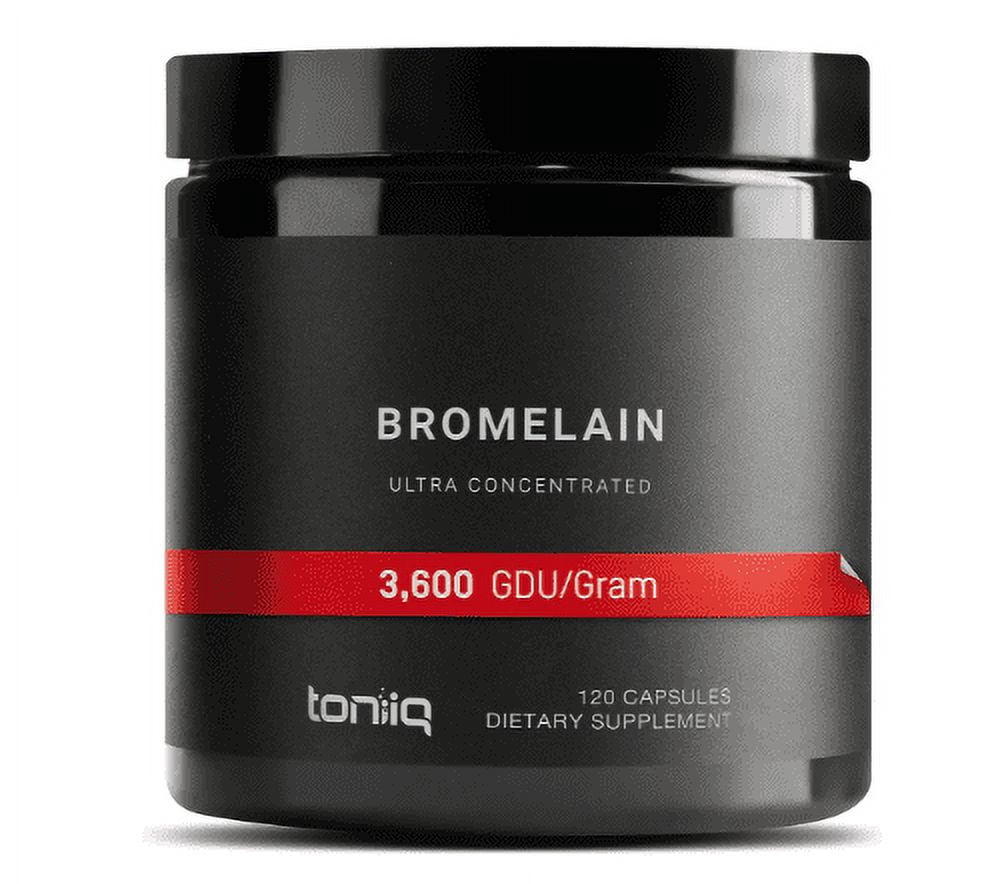 Toniiq Bromelain Ultra Concentrated | 500 Mg | 120 Capsules | 120 ...