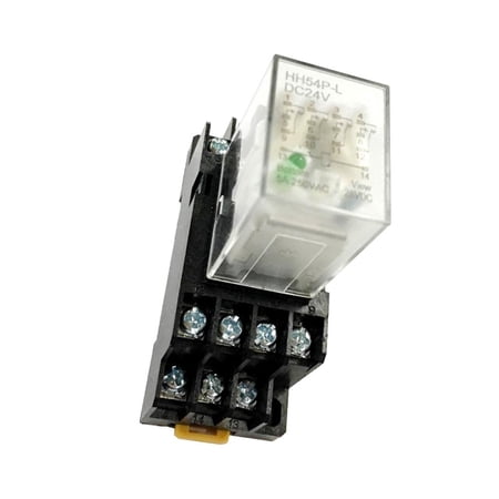 HH54P DC 24V 14 Pin DIN Relay W PYF14A Base Socket | Walmart Canada