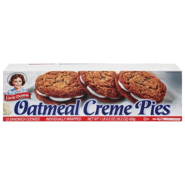 Assortit Little Debbie Oatmeal Creme Pies, 12 Pack, Soft Oatmeal ...