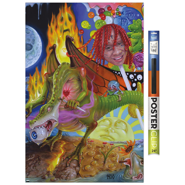 Trippie Redd - Trip at Knight Album Cover Wall Poster, 22.375" x 34 ...