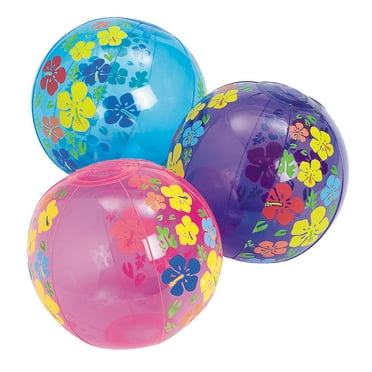 Bright Beach 14" Beach Balls - Party Favors - 12 Pieces - Walmart.com