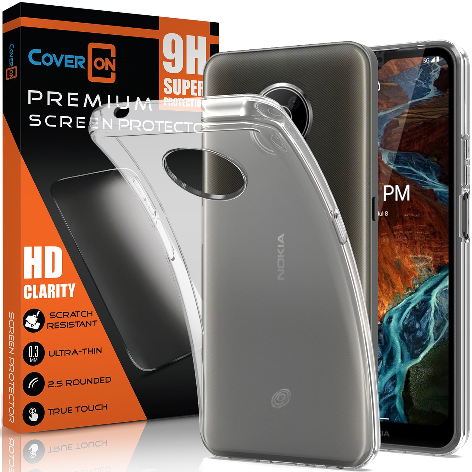Coveron For Nokia G300 Case With Screen Protector Tempered Glass Soft