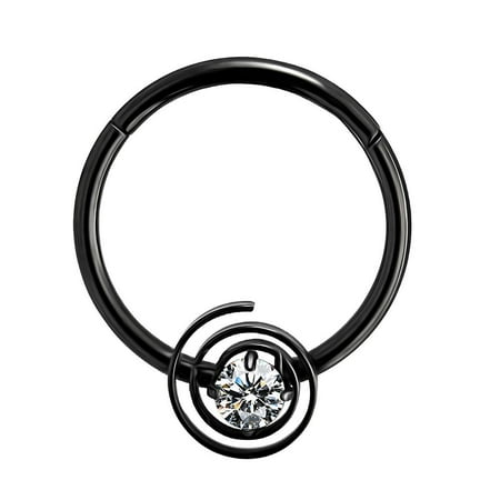 Black Anodized 16 Gauge ( 1.2MM ) - 9MM Diameter 316L Surgical Steel ...