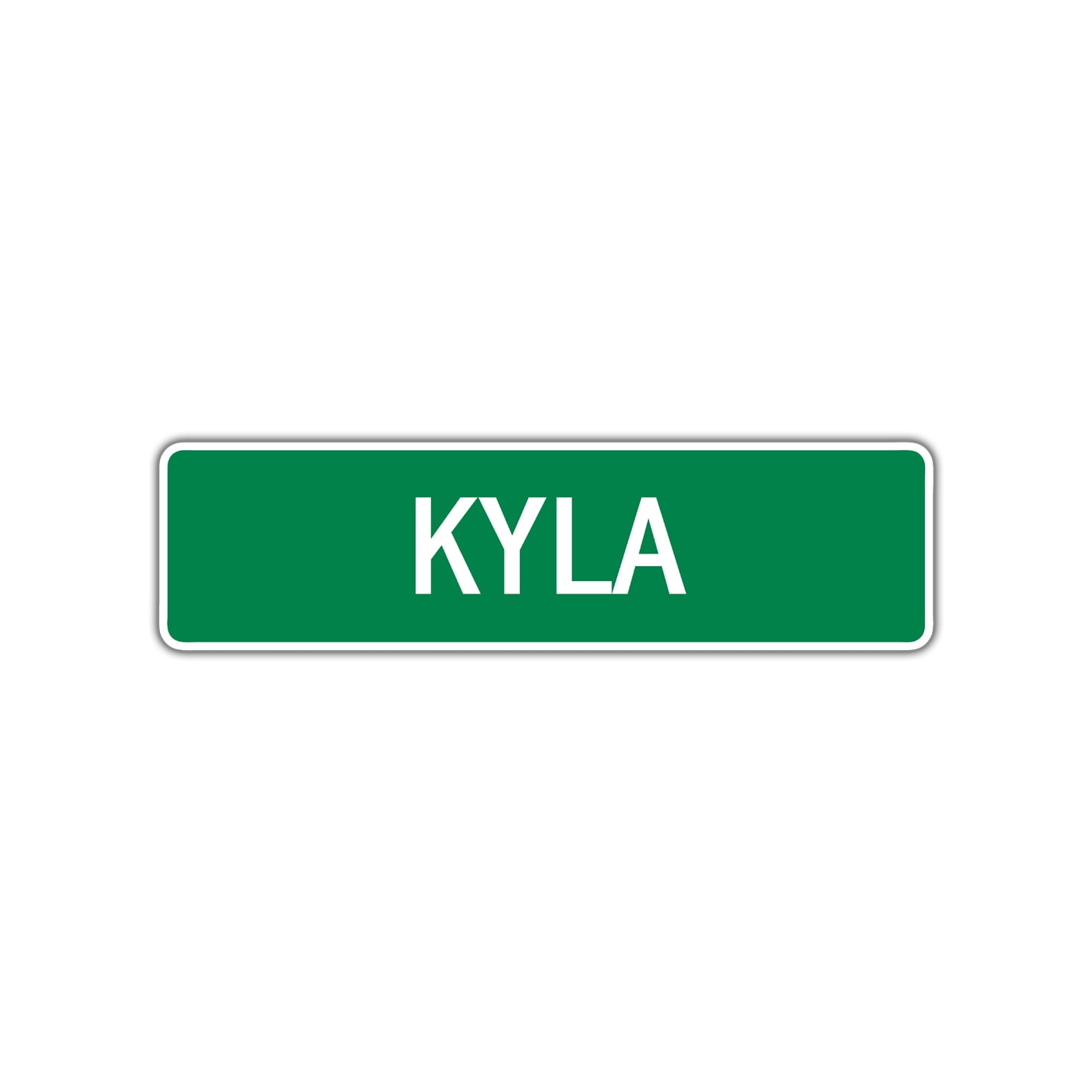 Kyla Girls Children Name Indoor Outdoor Letter Printed Label Wall Art ...