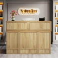 Tribesigns Reception Desk with Counter, 57-Inch Rustic Front Desk ...