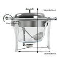 Buffet Dining Stove Chafing Dish Food Warmer Stainless Steel & Glass ...