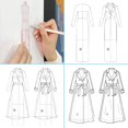 General Fashion Drawing Template Ruler Set, Woman Sewing Humanoid ...