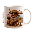 Beforeyayn Funny High Land Cow Beach Vacation Mug, Ceramic Coffee Mug ...
