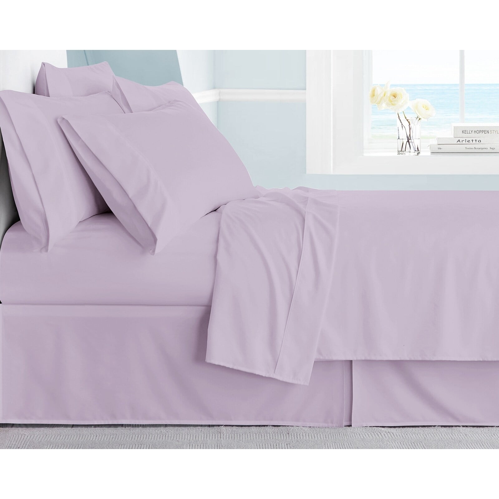 Click here for Swift Home Luxury 4-Piece Sheet Set  Twin  Lavende... prices