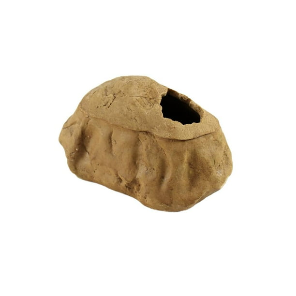Reptile Hide Cave Aquarium Turtle Floating Basking Platform Clay Hole ...