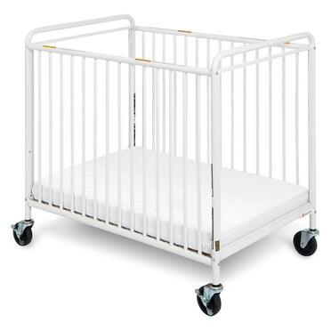 Foundations Serenity 3 Panel Clearview Fixed-Side Compact Crib, Natural ...