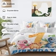 Cartoon Cute Pink Orange Blue Dinosaurs California King Size Bed Set ...