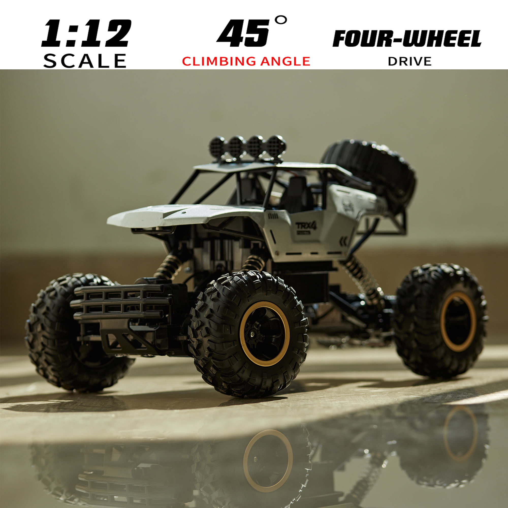 LELINTA Remote Control Car Monster Truck, 1:12 4WD RC Monster Truck Off ...