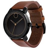 Movado Men's Bold Mid-Sized Analog Leather 41mm Watch 3600489 - Walmart.com