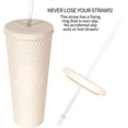 Happon Reusable 24 Oz Plastic Cup, Drinking Tumbler with Straw & Lid ...