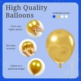 Royal Blue Gold White balloons, 60pcs 12 Inch Navy Blue Metallic Gold ...