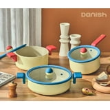 Danish 8-Pieces Forged Cookware Set with Lid, Kitchen Nonstick Ceramic ...