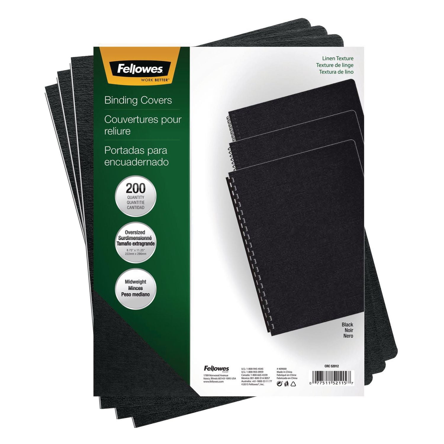 Click here for Fellowes Linen Presentation Covers - Oversize  Bla... prices