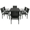 BTMWAY 7-Piece Outdoor Dining Set, All-Weather Steel Patio Furniture ...