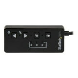 StarTech USB Stereo Audio Adapter External Sound Card with SPDIF Digital Audio and Built-In ...
