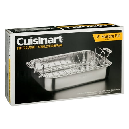 Cuisinart Stainless Steel 16" Roasting Pan with Rack - Walmart.com ...