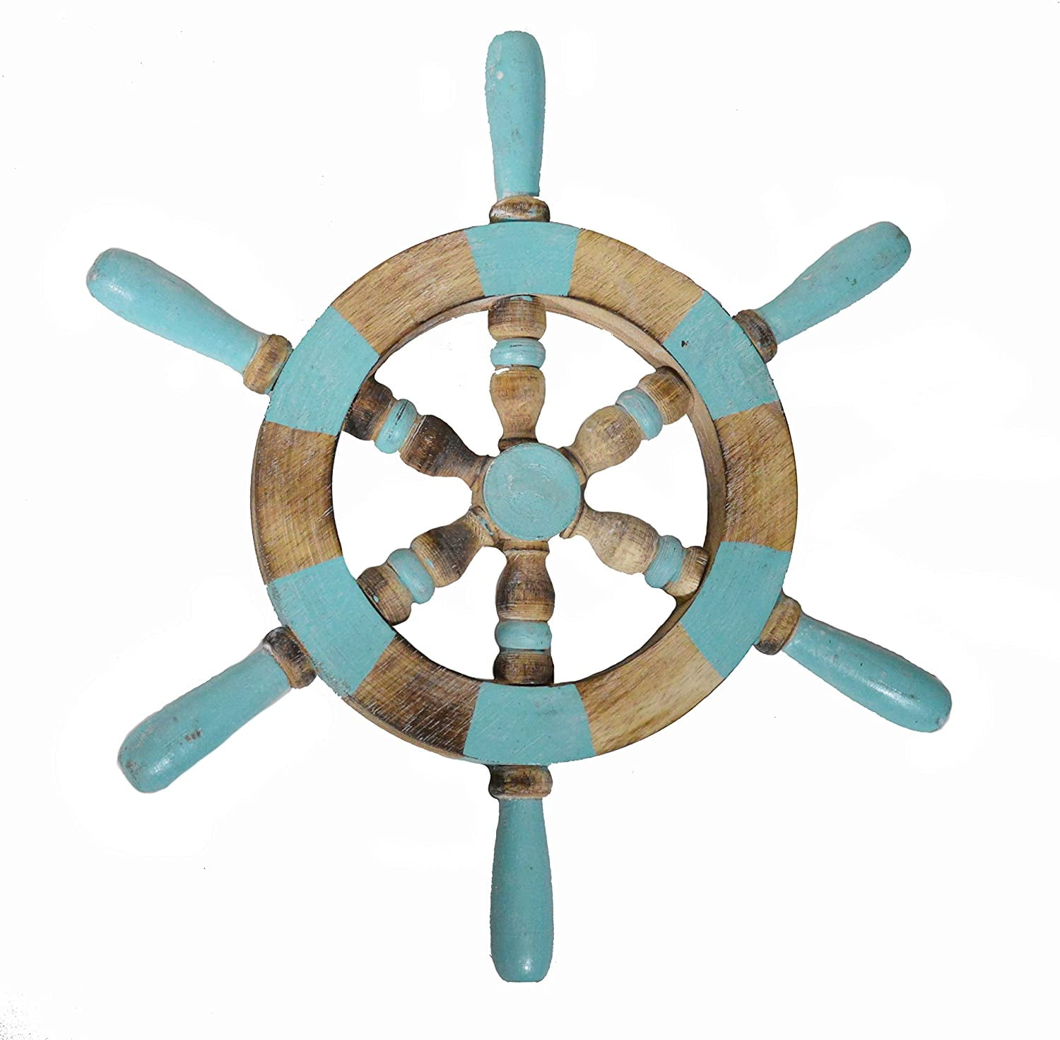 Nautical Pirate Ocean Ship Wheel Lifesaver Buoy Cute White Wash Wall ...