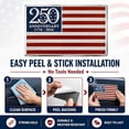 2Pcs 250th Anniversary Flag Metal Emblem, Heavy Duty Vehicle Decal ...