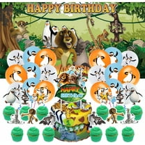 Madagascar Plates Tableware Balloons Party Supplies Cake Topper Banner ...