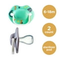 Tommee Tippee Moda Pacifiers | 6-18m, 2-Count | Includes Sterilizer Box ...