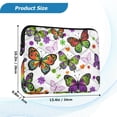 Butterflies with Complicate Patterns Flowers Quilted Laptop Protective ...
