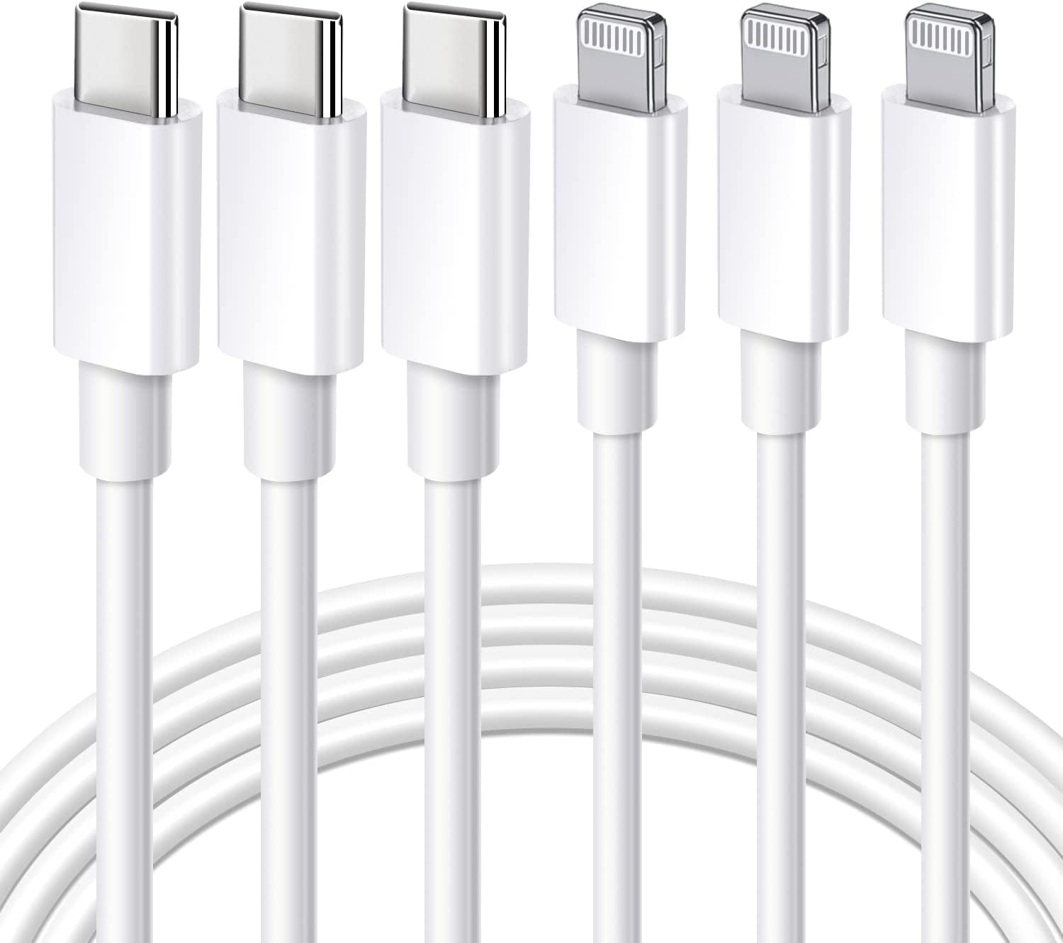 [Apple MFi Certified] USB C to Lightning Cable 3Pack 10FT iPhone Fast ...