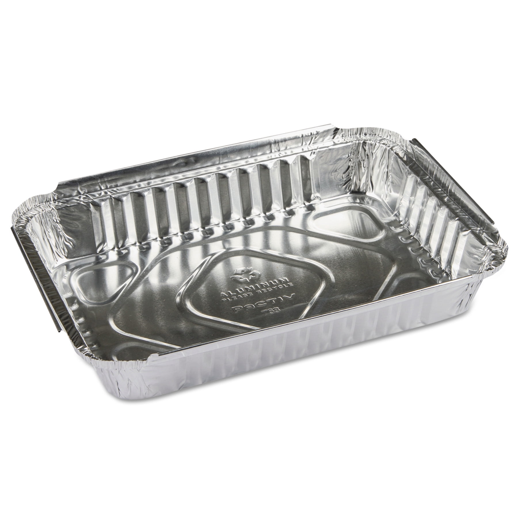 Pactiv Oblong Aluminum Food Pans, 25oz, 8w x 5 1/2d x 1 15/32h ...