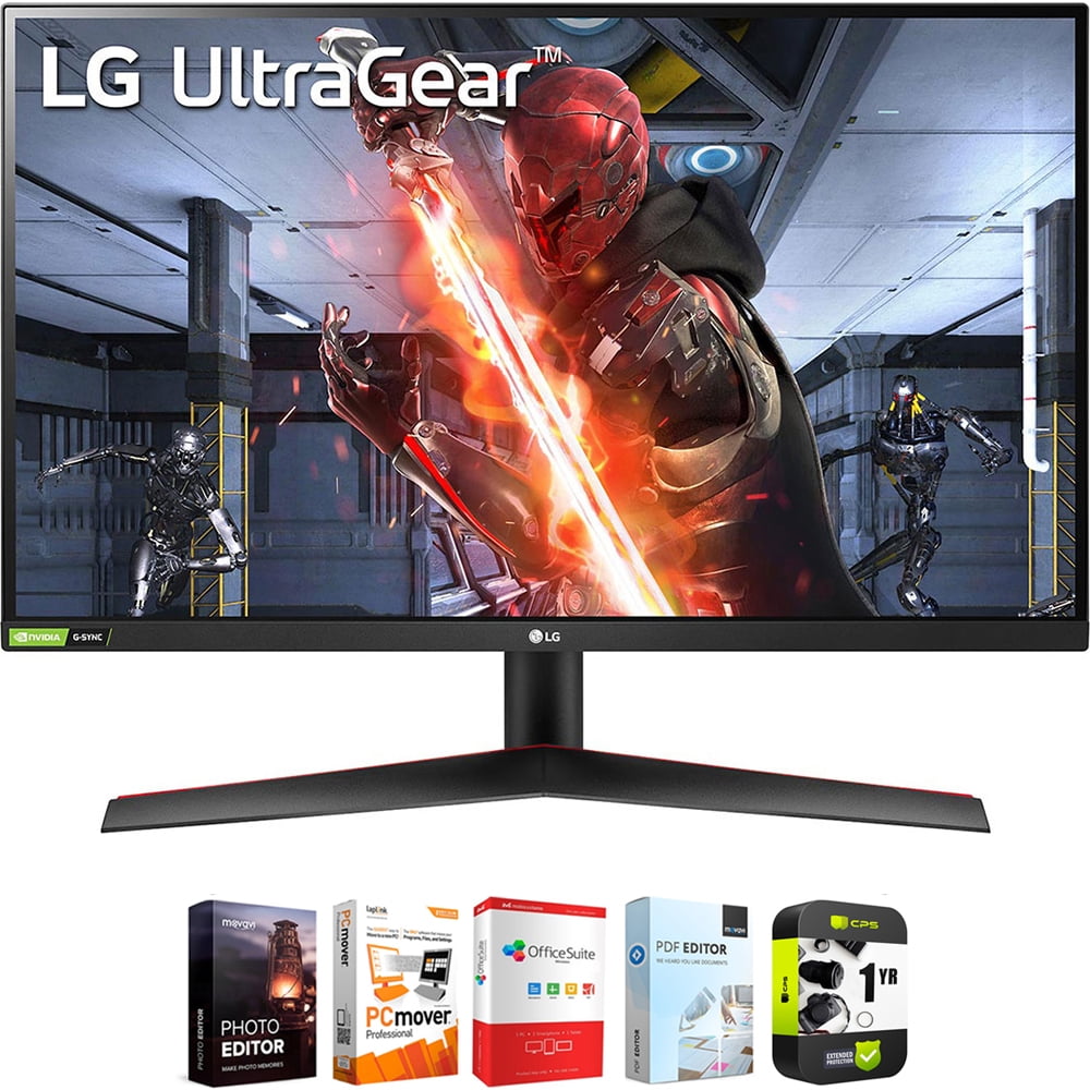 LG 27GN800-B 27 inch UltraGear QHD IPS 144Hz 16:9 G-SYNC HDR Monitor Bundle with 1 Year Extended ...