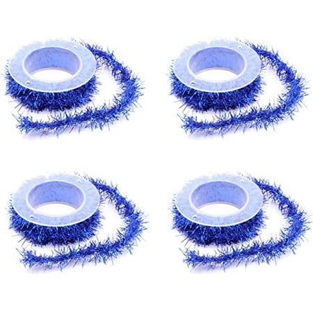 ShenMo 4 pieces blue 1.5m bunting decorations, metal Christmas bunting ...