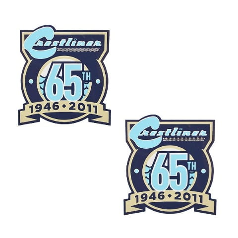 Crestliner Boat Emblem Decal Stickers | 65th Anniversary Blue (Pair ...