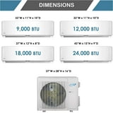 2 Zone Mini Split 12000 12000 Ductless Air Conditioner 21 Seer Pre ...