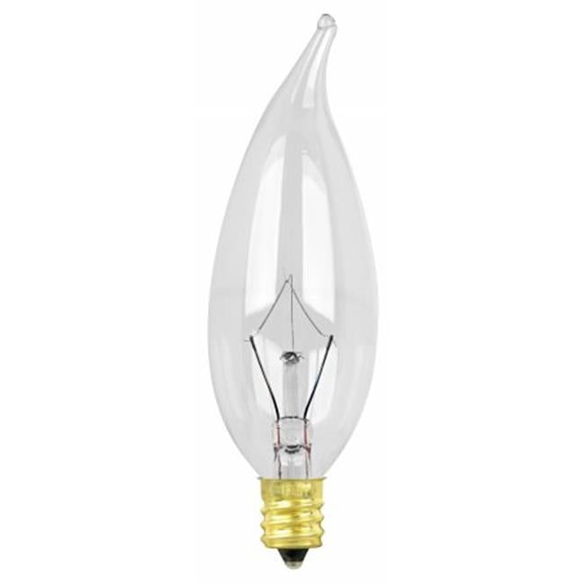 60 Watt Clear Flame Tip Chandelier Light Bulbs | Walmart Canada
