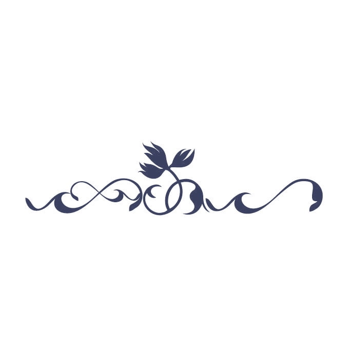 Floral Scroll Embellishments - Small - Dark Blue - Walmart.com