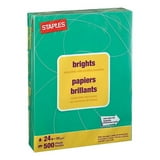 Staples Brights 24 lbs. Dark Green Colored Printer Paper, 8.5" x 11 ...