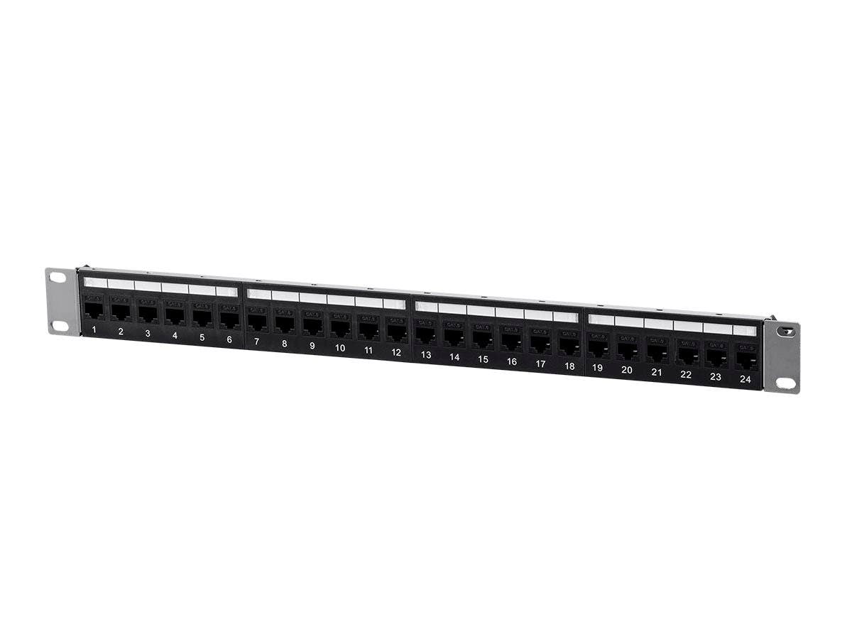 Monoprice Cat6 1U Patch Panel - 19in, With Loaded Removable Keystone ...