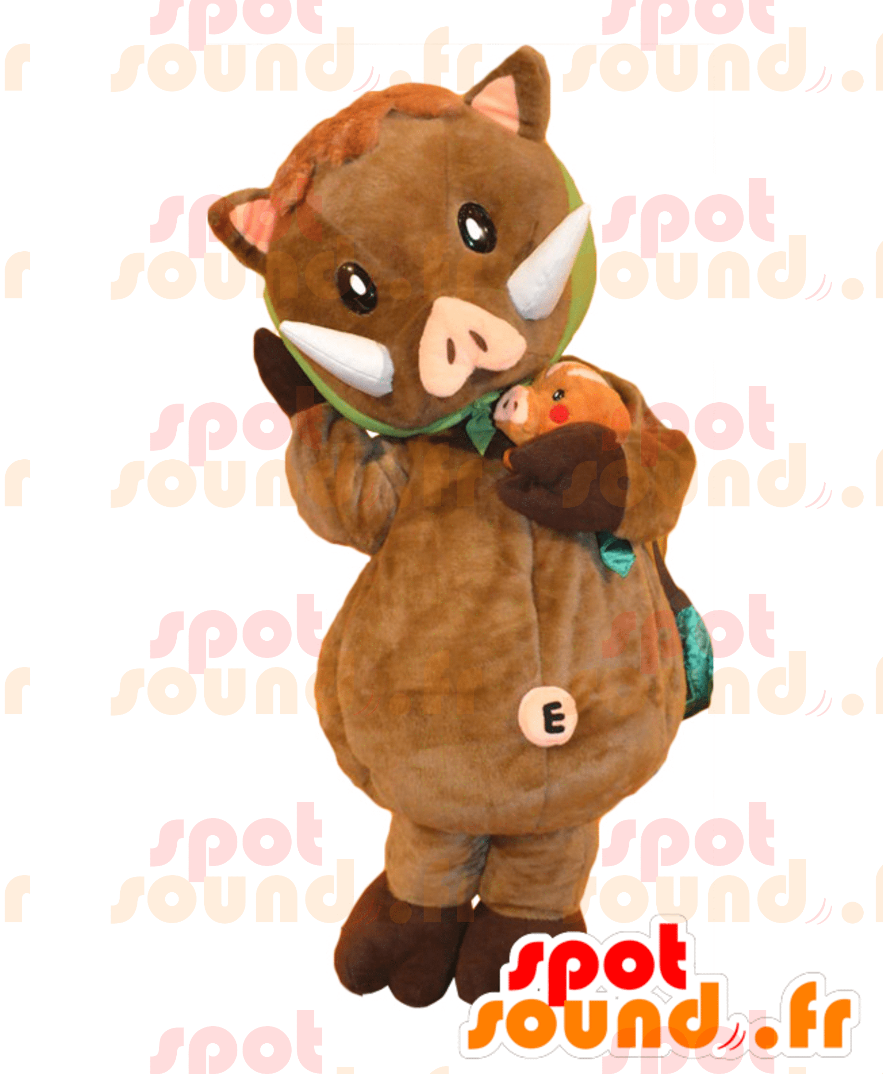 Inoshi Shi SPOTSOUND mascot, brown boar with tusks - Walmart.com
