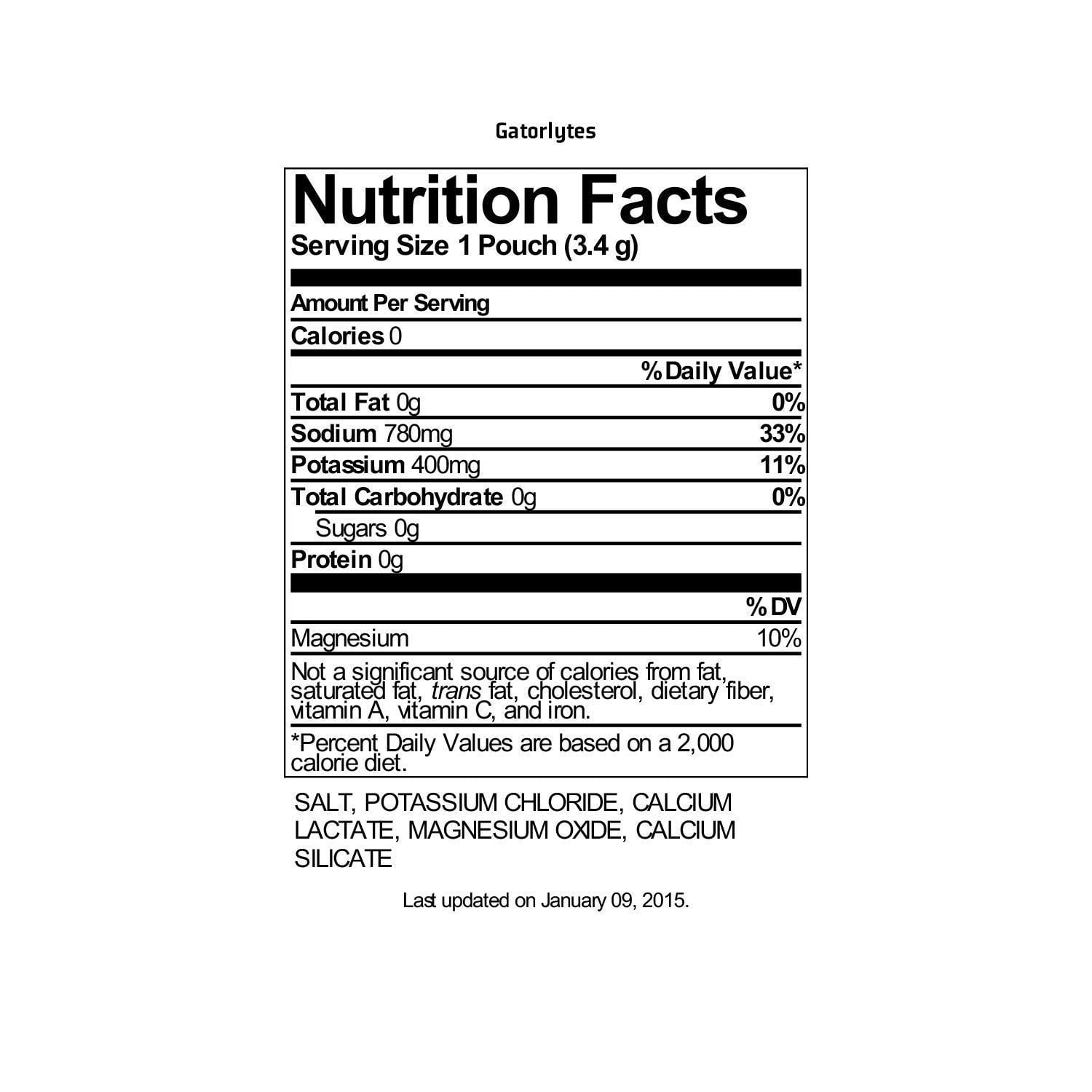 Gatorade Endurance Powder Nutrition Facts | Besto Blog