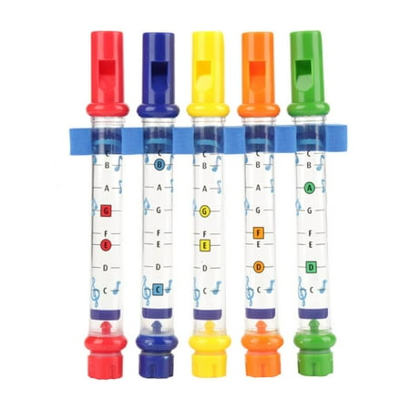 Qiilu 5Pcs/Set Kids Colorful Water Flutes Funny Children Bath Shower ...