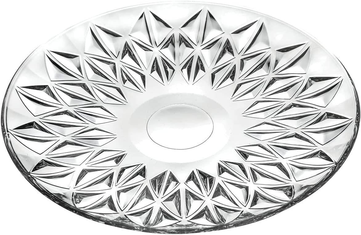 RCR Center Enigma Crystal Clear Decorative Centerpiece Table Plate ...