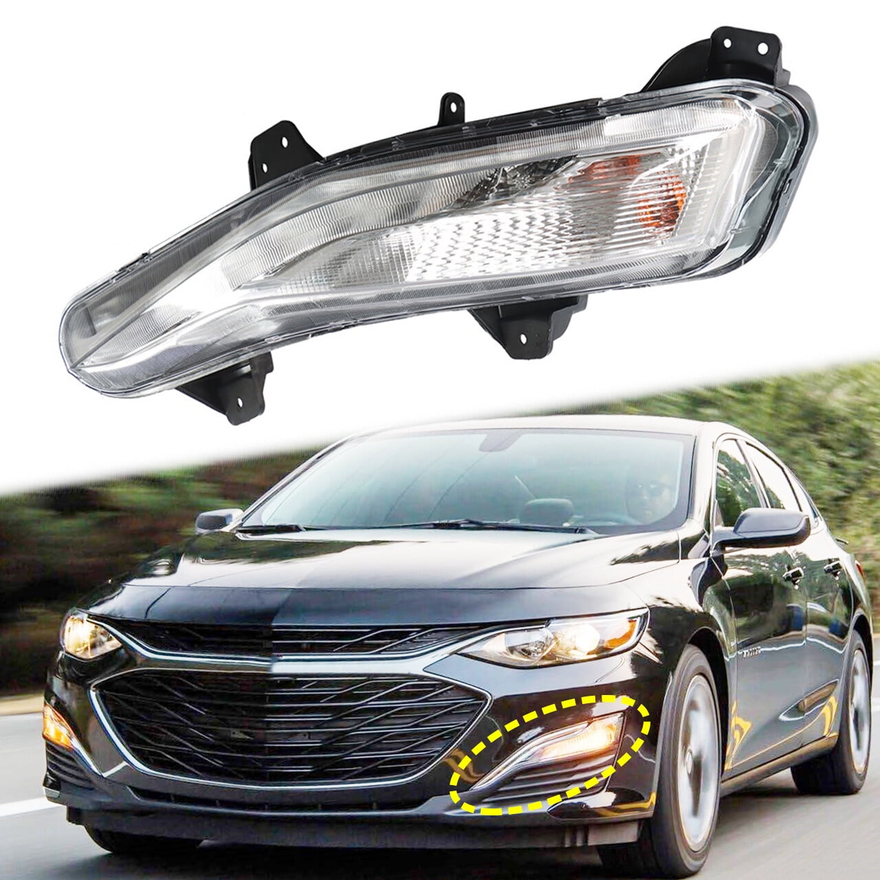 Fit for 19-22 Malibu Fog Light Housing Assembly Driver Side LH 84575553 ...