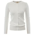 Grace Karin Classic Womens Button Down Crew Neck Sweater Knit Cardigan