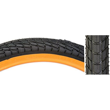 SUNLITE Freestyle BMX Kontact Tires, 20" x 1.95", Black/Orange ...