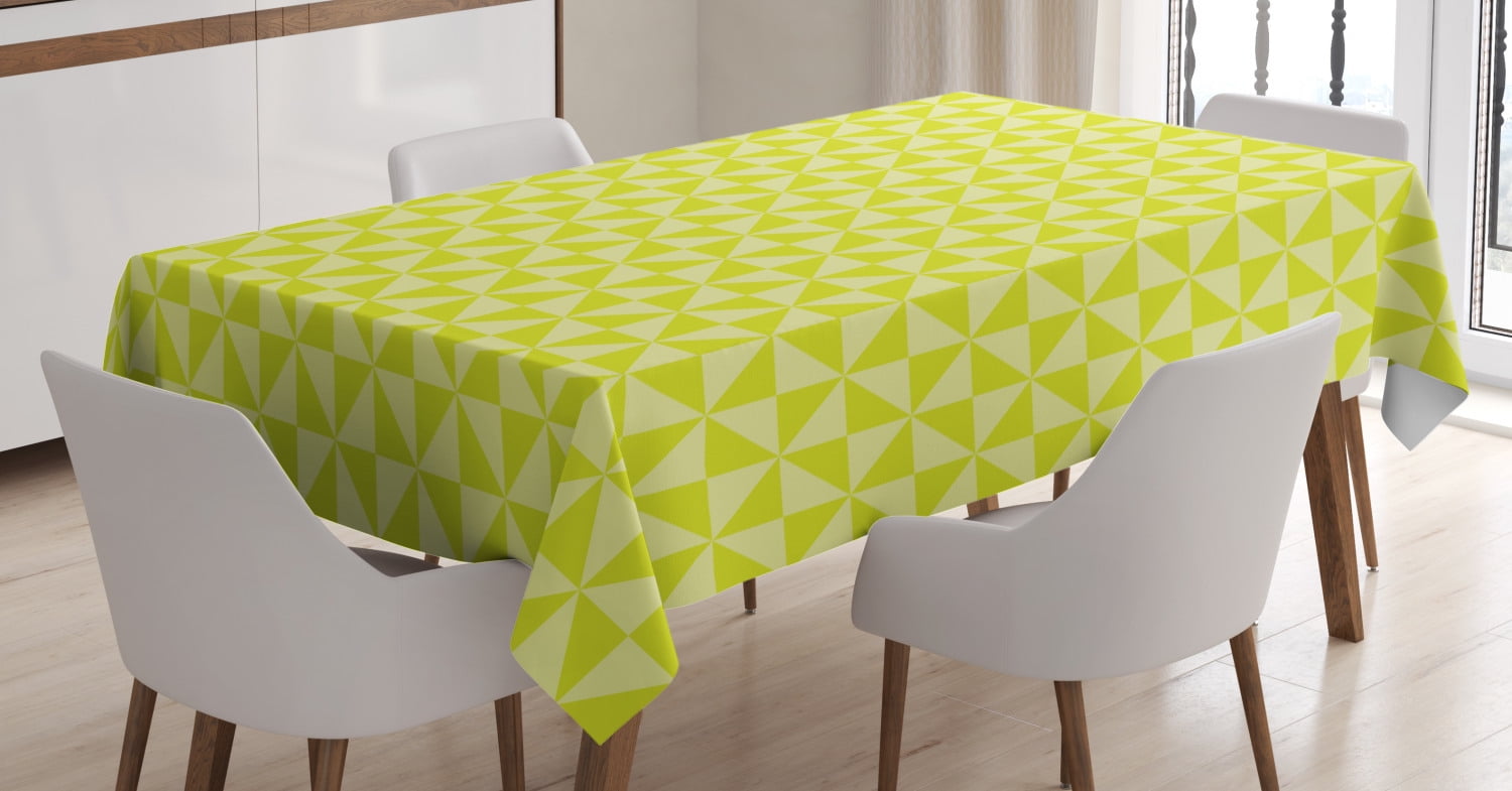 Green Tablecloth, Diagonal Squares Divided into Symmetric Triangles in ...